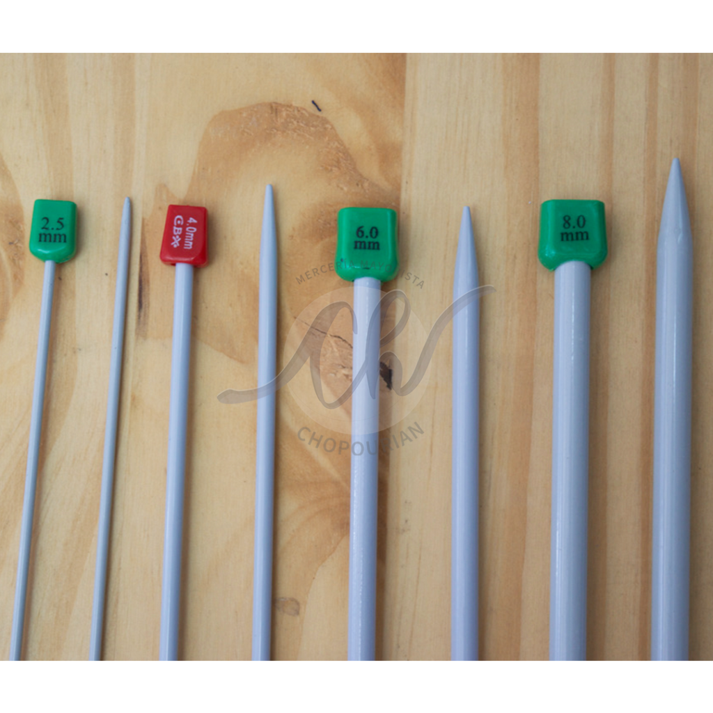 Agujas Tejer N2.5 – N3.5 – N4 -N6 – N7 – N8 (Caja x 12 Pares mismo ...